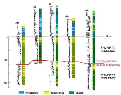 well log cross section of correlation in a brazilian