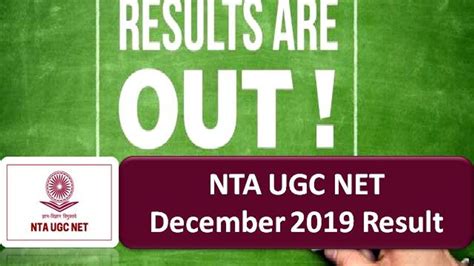 NTA UGC NET Result Dec Out Ugcnet Nta Nic In Get Direct Link To Check Result Download
