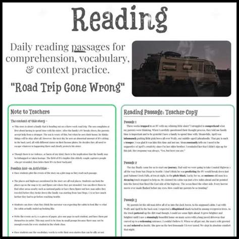 Weekly Reading Passage Reading Comprehension Writing Ell Reading