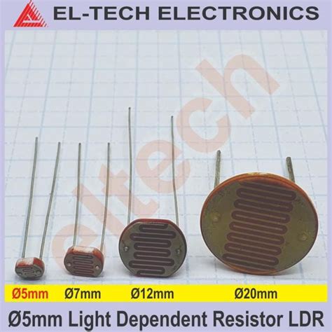 Jual 5mm LDR Light Dependent Resistor Sensor Cahaya Elt3ch Shopee Indonesia
