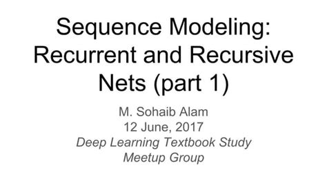 Recurrent And Recursive Networks Part 1 Pdf Artificial Intelligence Technology And Computing