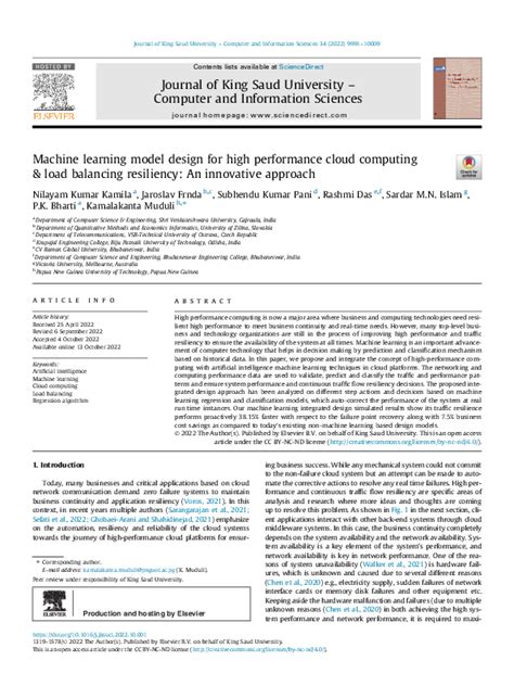 Pdf Machine Learning Model Design For High Performance Cloud