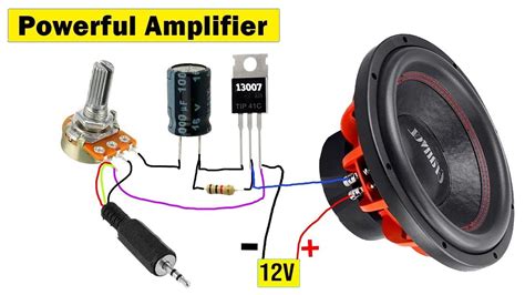 How To Make Powerful Amplifier Circuit Using 13007 Transistor Bass