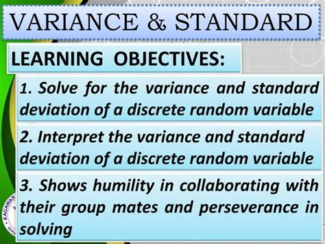 Variance Of Discrete Random Variablepptx