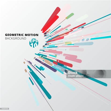 Modern Style Abstract Geometric With Composition Perspective Made Of Various Lines Diagonal