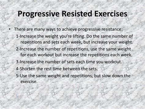 Ppt Progressive Resisted Exercises Powerpoint Presentation Free Download Id 6521147
