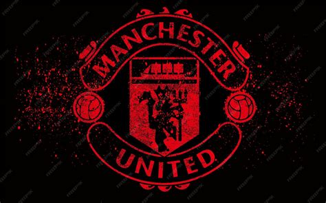 Premium Vector Football Club Logo Of Manchester United Manchester United Kingdom Typography