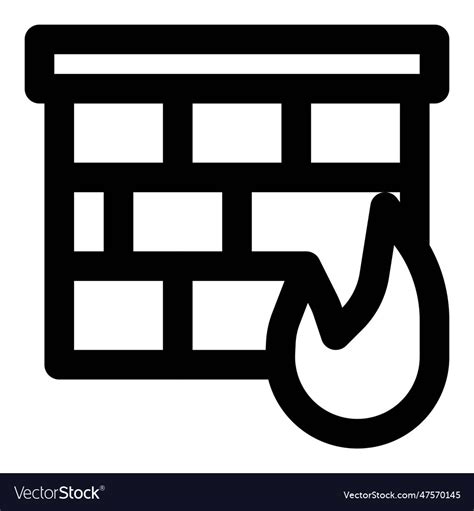Monitoring Network Traffic With A Firewall Vector Image