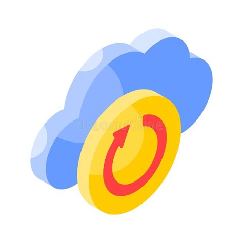 Get Your Hands On This Beautiful Icon Of Cloud Updating Cloud Syncing Vector Design Stock