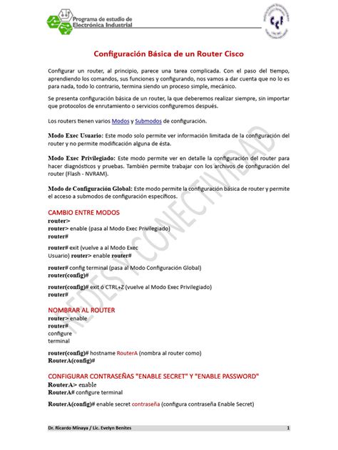 Configuracion Basica De Un Router Cisco Pdf