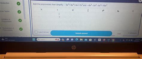 Solved Add The Polynomials Then Simplify 3x58x64x7x2