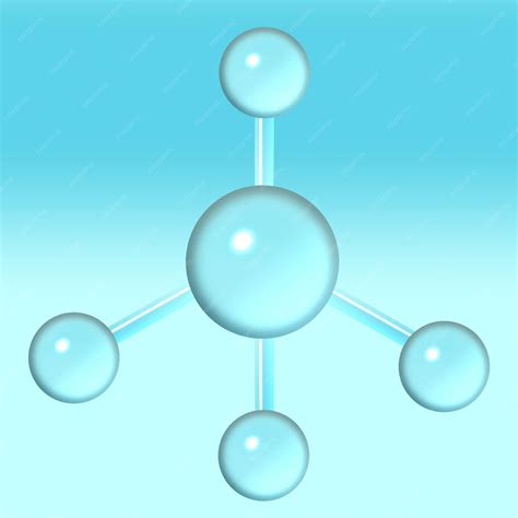 Premium Psd 3d Model Of The Molecular Structure Of The Methane