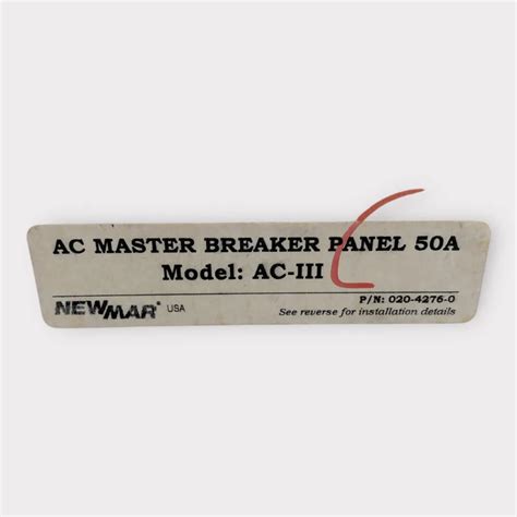 Newmar Ac Iii 020 4276 0 Marine Boat 3 Pole 50 Amp Ac Master Breaker