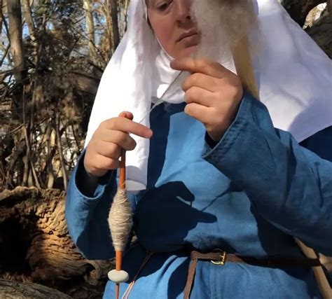 Medieval Style Spinning Josefin Waltin Spinner Distaff For Flax