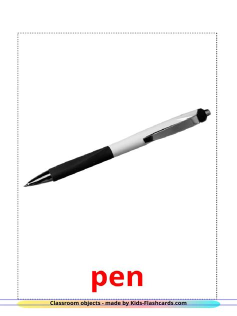 Classroom Objects 1 A4 Pdf