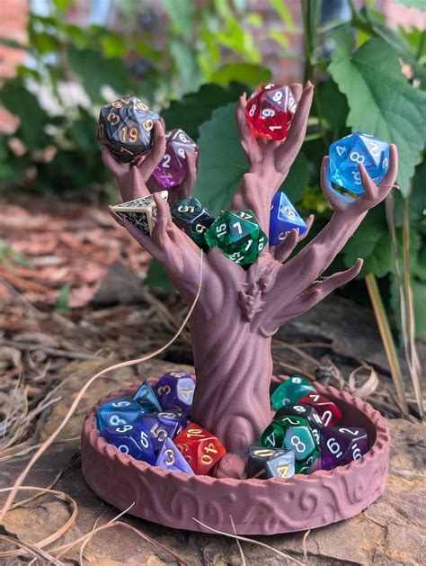 Warped Tree Dice Guardian Free Shipping 3d Printed Fantasy Dice Holder Rpg Tabletop Accessory