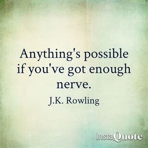 Anythings Possible With Enough Nerve