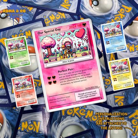 Custom Pokémons Card Valentine Etsy
