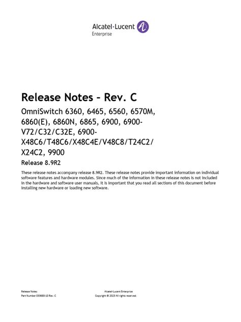 Os6900 Aos 8 9 107 R02 Release Notes Pdf Computer Networking Computing