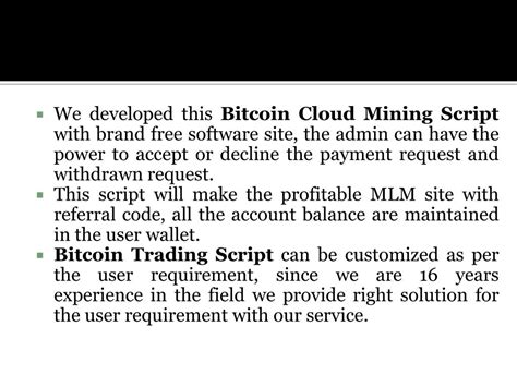 PPT Bitcoin Mining Software Bitcoin Mining Script PowerPoint Presentation ID