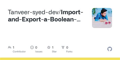 Github Tanveer Syed Devimport And Export A Boolean Using Common Js Module Syntax