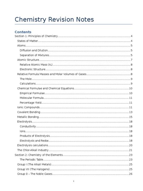 Chemistry Igcse Notes Pdf Ion Redox