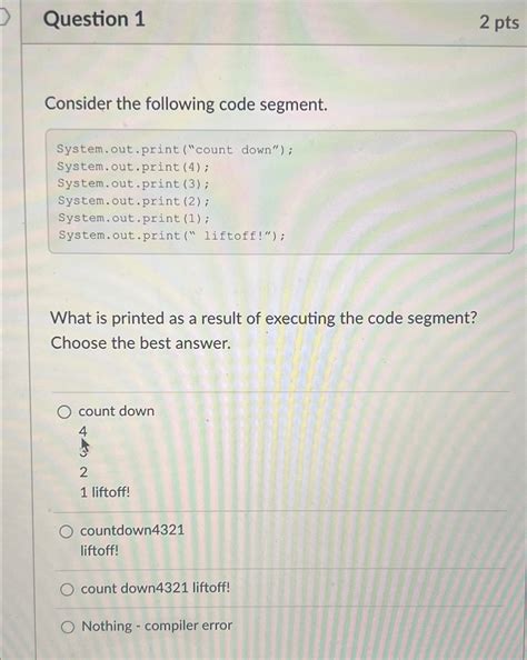 Solved Question 12 ﻿ptsconsider The Following Code