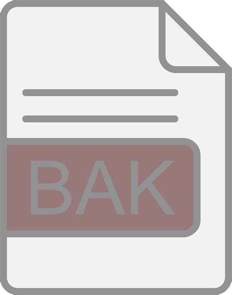 Bak File Format Line Filled Light Icon 44073128 Vector Art At Vecteezy