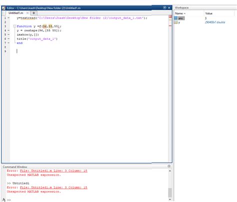 MATLAB How Convert Column Text Image To D Image ResearchGate