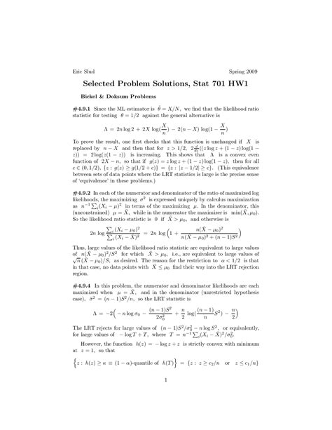 homework i problems solutions for mathematics statistics ii stat 701