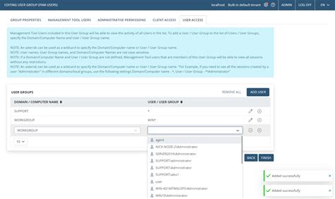 adding user groups