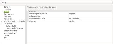 C Linking CodeLite And OpenGL With Freeglut On Linux Stack Overflow
