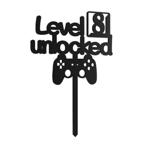 Level X Unlocked Cake Topper
