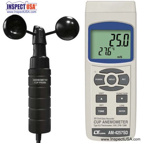 Lutron Precision Cup Anemometer Am 4257sd With Data Logging Inspect Usa