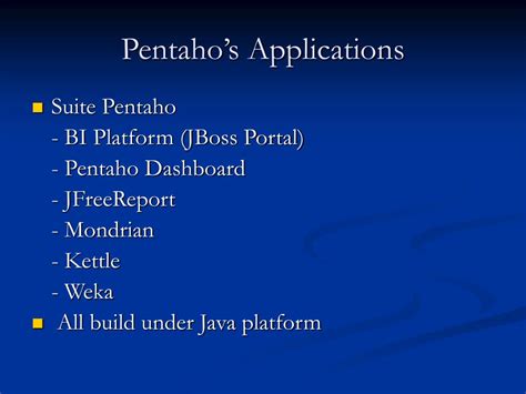 PPT Pentaho Open Source BI PowerPoint Presentation Free Download ID