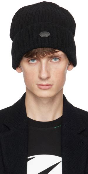 ader error black ribbed beanie
