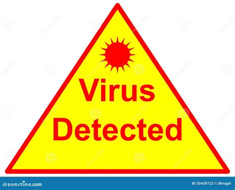 virus detected stock vector illustration of electronic 35439723