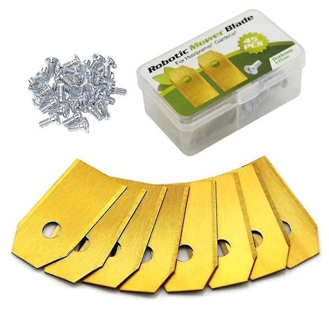 45pack Spare Blades T Ium Coated Stainless Steel Lawn Mower Accessories Mower Replacement
