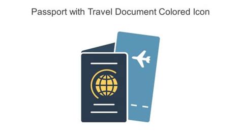 Passport With Travel Document Colored Icon In Powerpoint Pptx Png And
