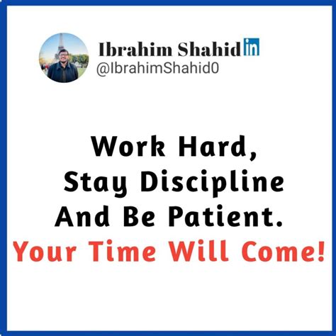 Success Consistency Growth Discipline Believe Keeppushing Engr Ibrahim Shahid