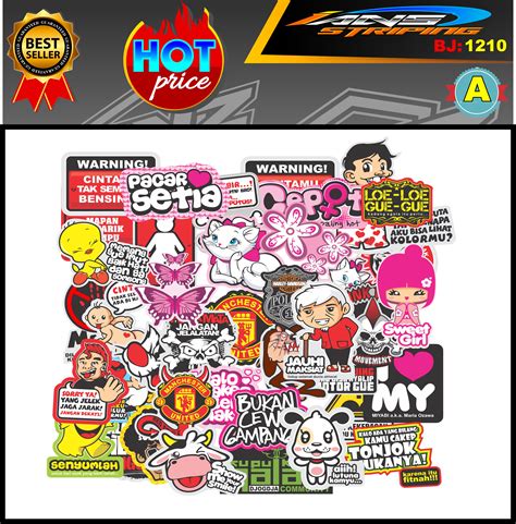 Stiker Kartun Hologram Stiker Laptop Hp Kaca Kulkas Stiker Estetik Sticker Aestetic