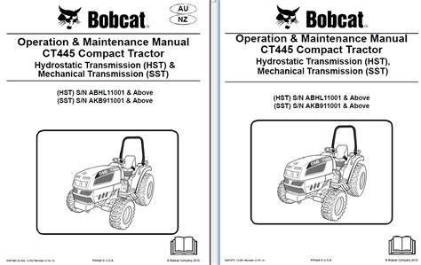 Bobcat Ct440 Ct445 Ct450 Compact Tractor Service And Operation Manual