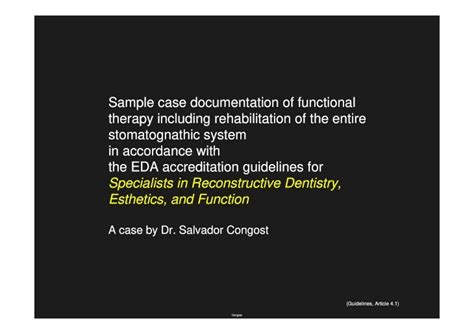 Pdf Sample Case Documentation Of Functional Therapy Including · Stomatognathic System In