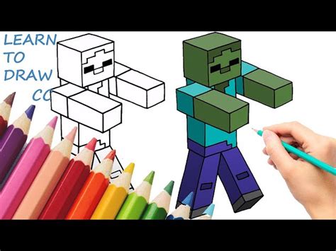 How To Draw A Basic Minecraft Zombie
