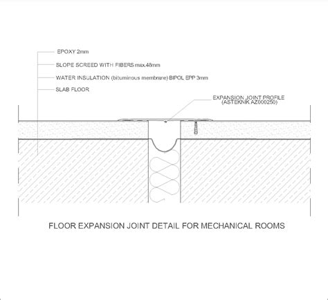 Expansion Joint In An Epoxy Floor Finishing Dwg Cad Detail