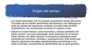 Serología Forense Semen Seminario De Justicia Criminal Pptx