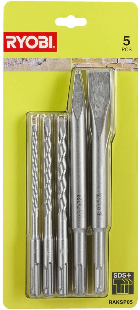 RYOBI RAKSP SDS Plus Bit And Chisel Set Piece Klium