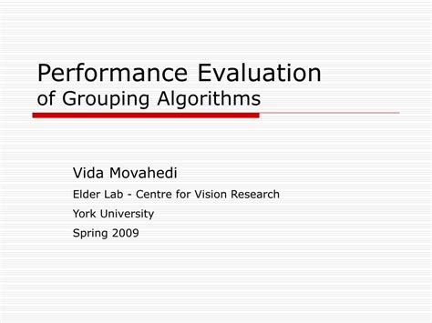 Ppt Performance Evaluation Of Grouping Algorithms Powerpoint