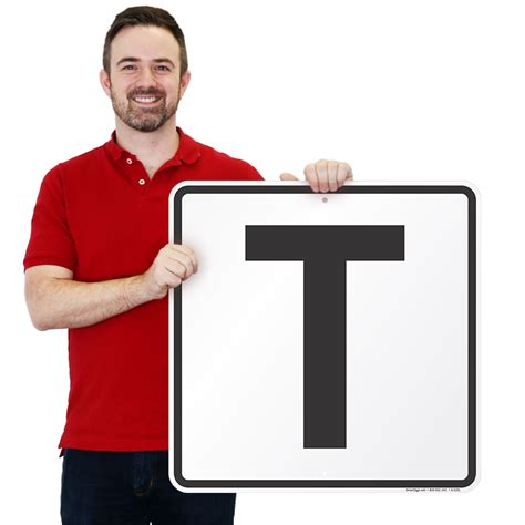 Parking Spot Sign With Letter T Sku K 6391