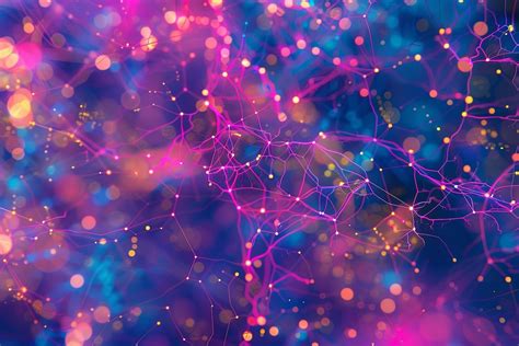 An Abstract Representation Of A Neural Network With Nodes And